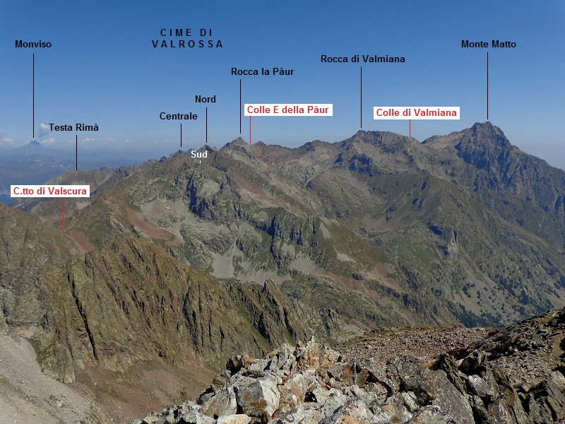Testa del Claus 2889 m - Via normale